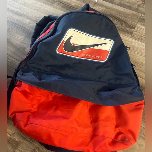 Nike | Bags | Vintage Nike Backpack Lightweight Red Blue | Poshmark